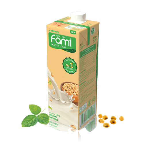 Sữa đậu nành Fami nguyên chất hộp 1L