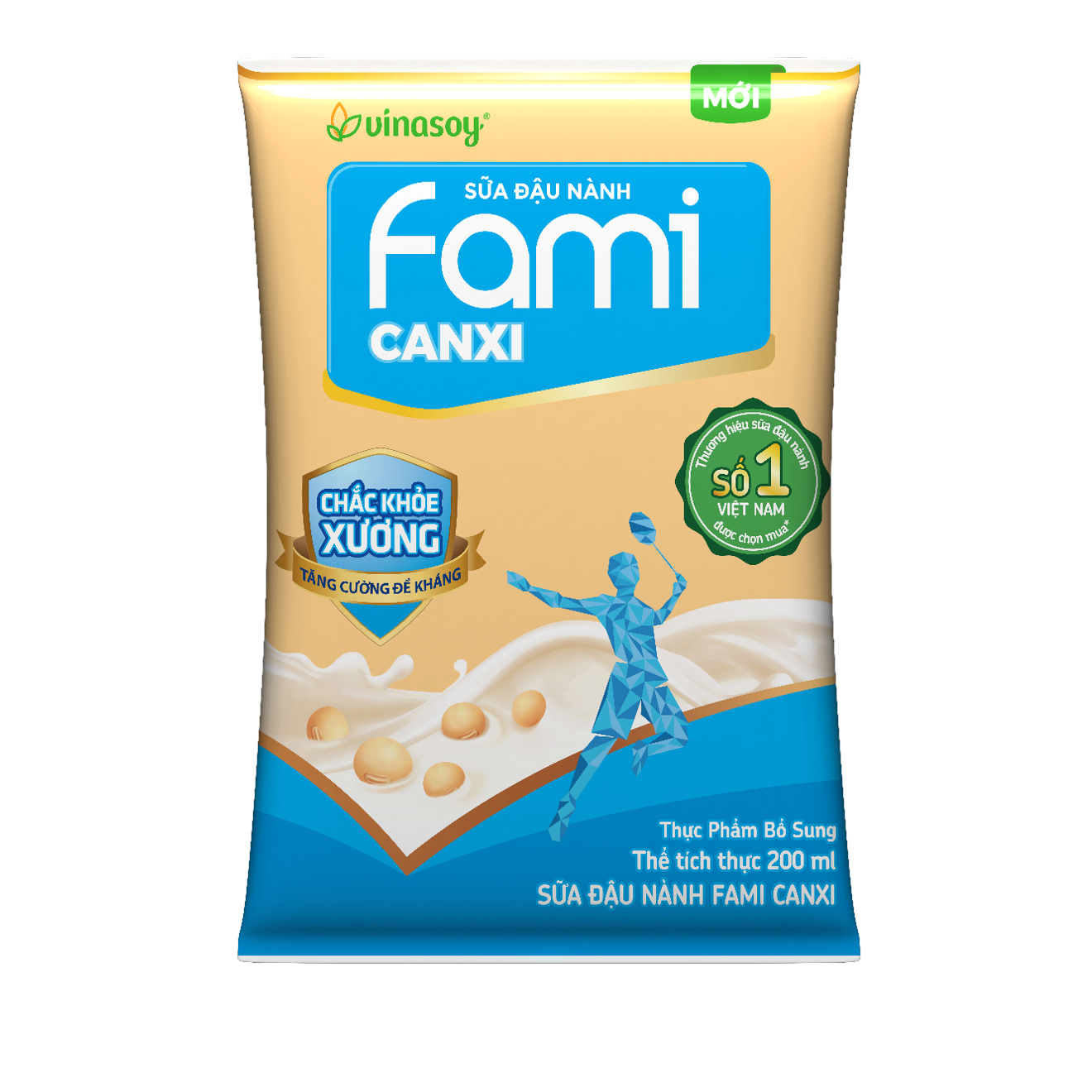 Sữa đậu nành Fami Canxi Vinasoy túi 200ml