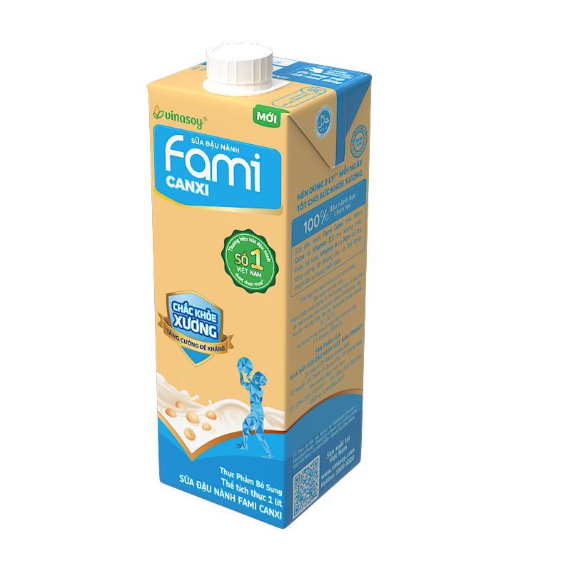 Sữa đậu nành canxi Fami hộp 1L