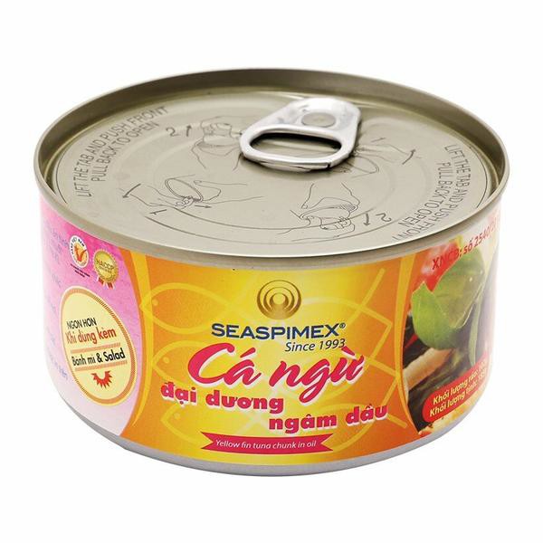 Cá ngừ đại dương ngâm dầu Seaspimex hộp 185g