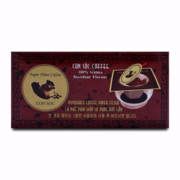 Cà phê phin giấy Con Sóc Coffee hộp 160g
