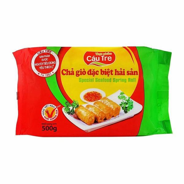 Chả giò đặc biệt hải sản Thực Phẩm Cầu Tre gói 500g