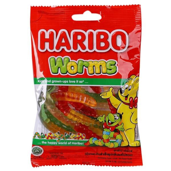 Kẹo dẻo Haribo Happy Worm Sour gói 80g