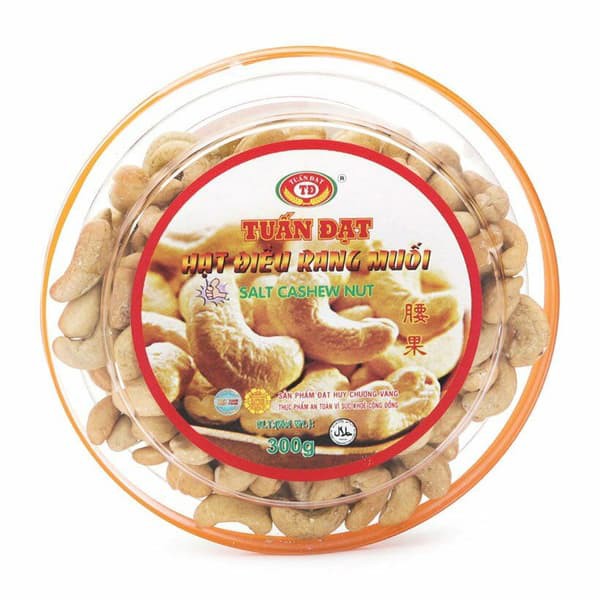 Hạt điều rang muối Tuấn Đạt hộp 300g