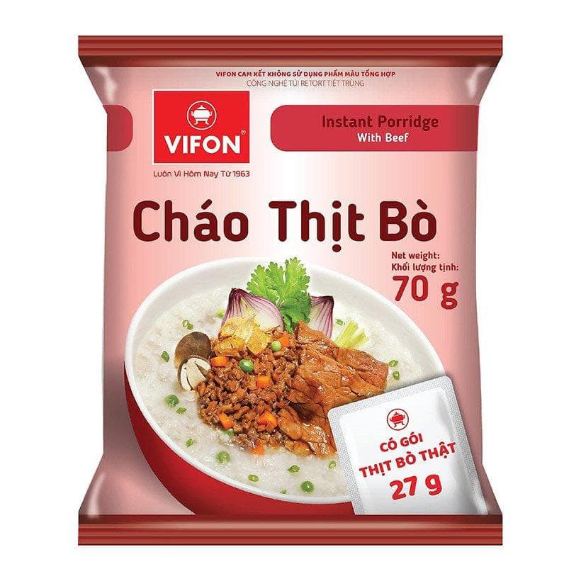 Cháo thịt bò Vifon gói 70g