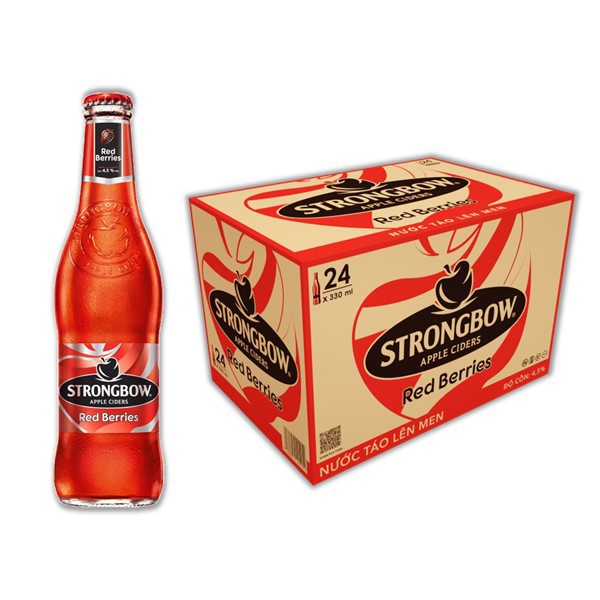 Nước táo lên men Strongbow Apple Ciders Red Berries thùng 24 chai x ...