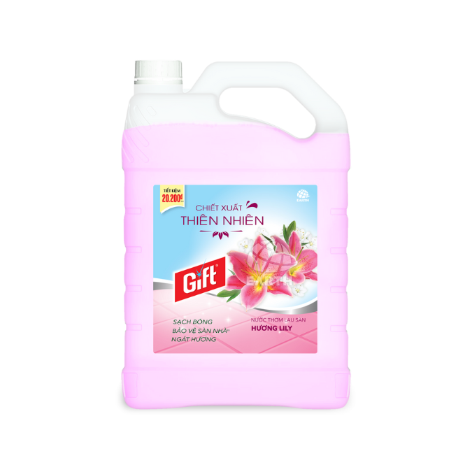 Nước lau sàn Gift hương Lily can 3,8kg