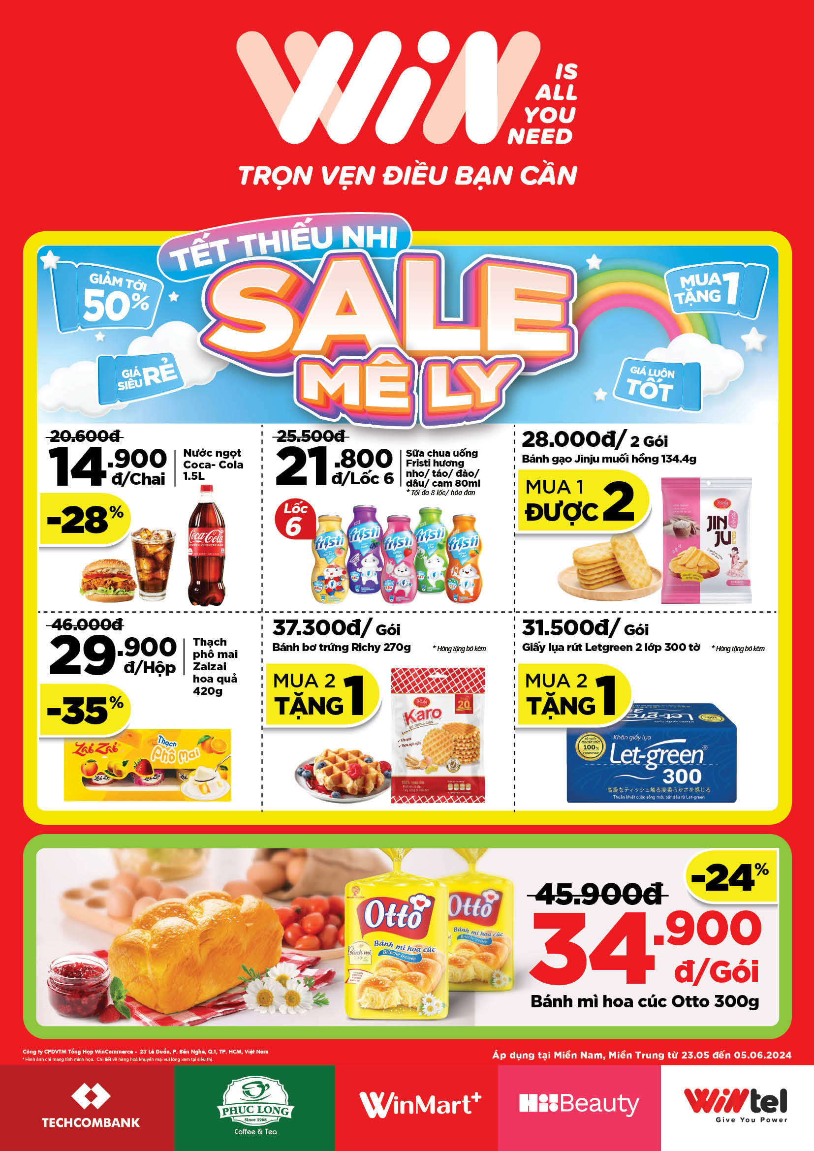 Cẩm Nang Mua sắm WinMart Plus từ 23/5- 5/6 khu vực Miền Nam, Miền Trung ...