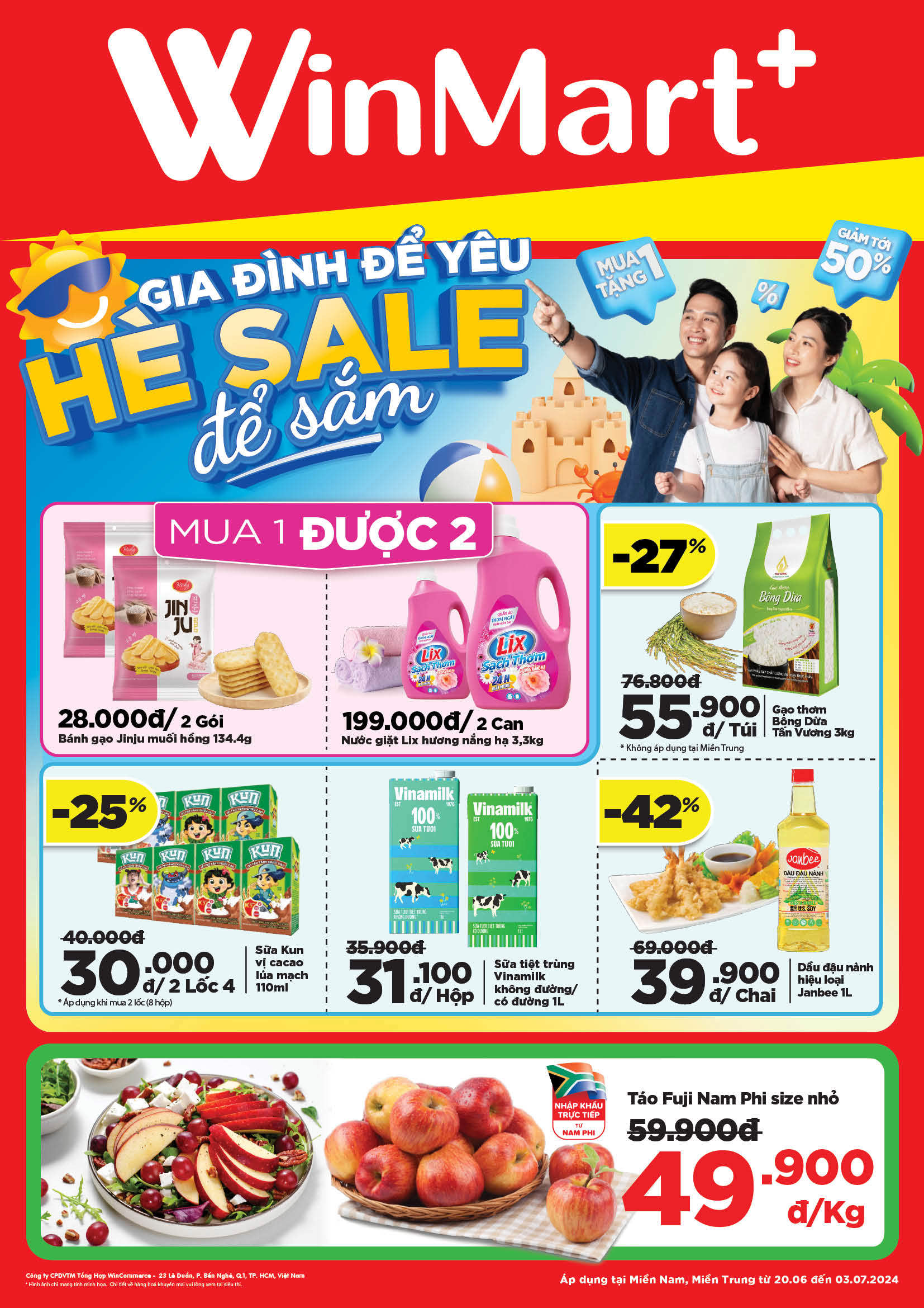 Cẩm Nang Mua sắm WinMart Plus từ 20/6-3/7 khu vực Miền NAM, Miền Trung ...