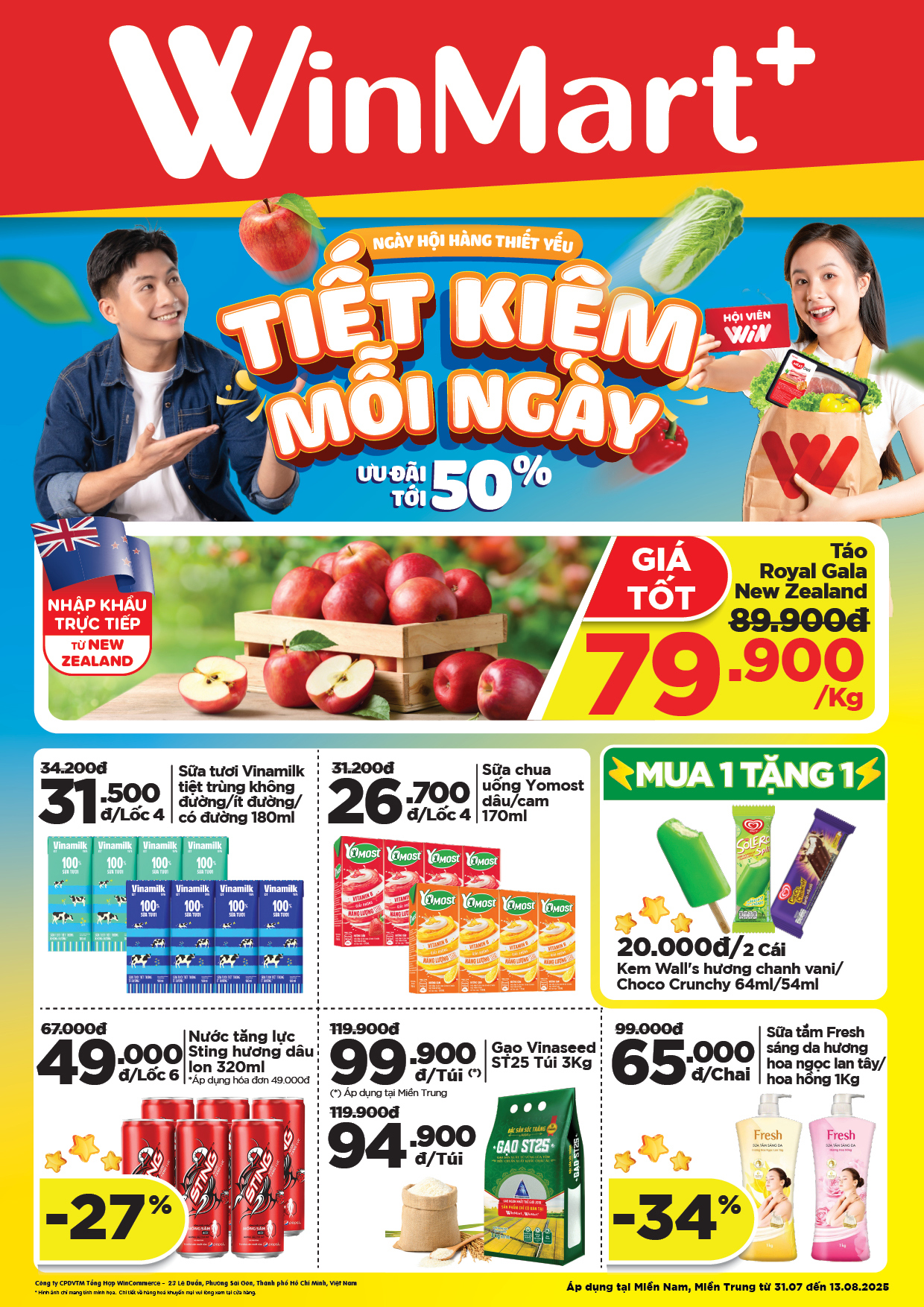 Cẩm Nang Mua sắm WinMart Plus từ 31/07/2025 - 13/08/2025 khu vực Miền ...