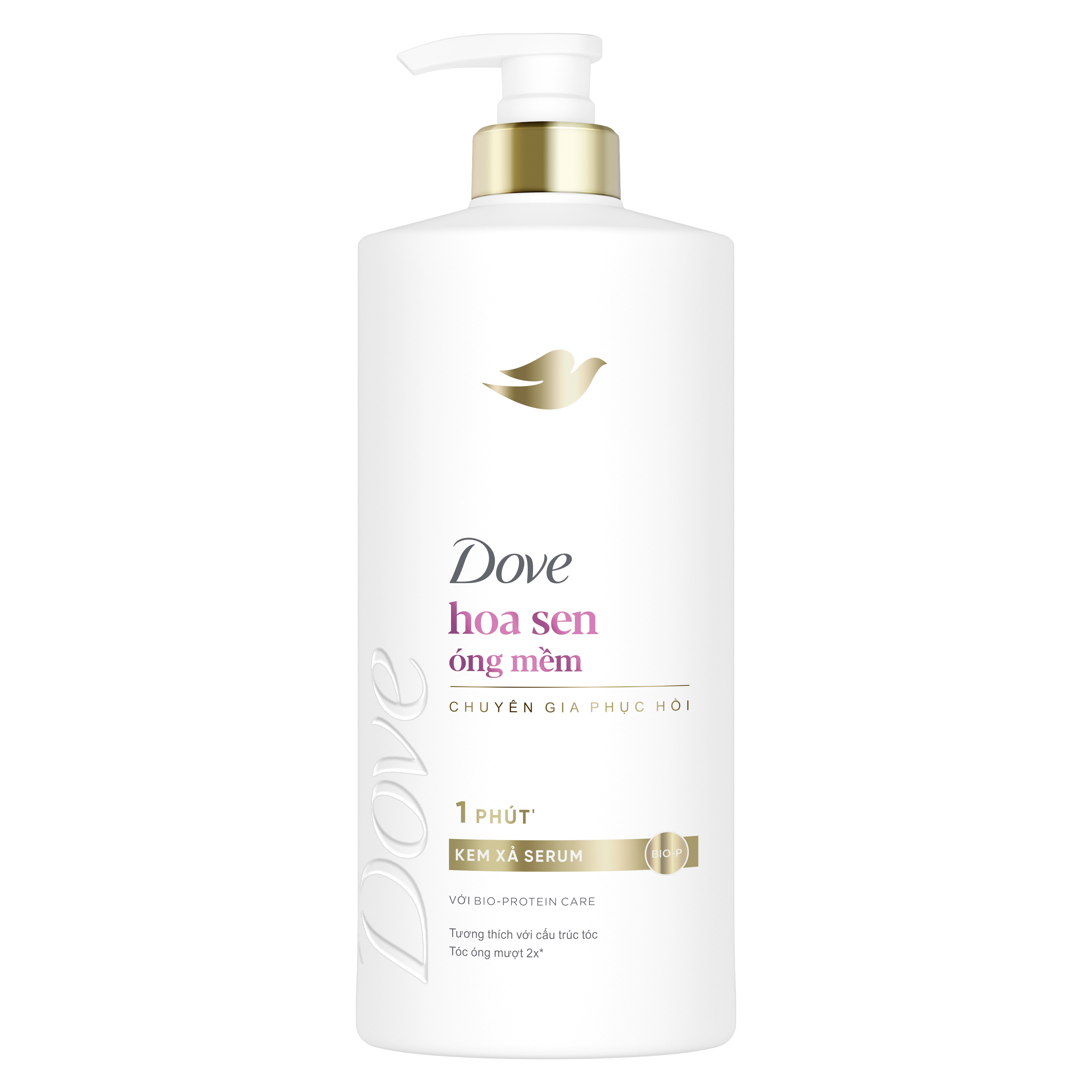 Dầu xả Dove hoa sen dưỡng tóc óng mềm tự nhiên 610g