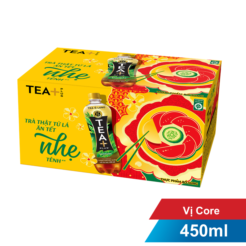 Thùng 24 chai TEA+ Trà olong 455ml